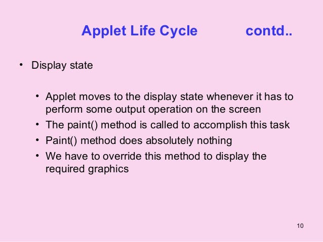 Applet Life Cycle 7558