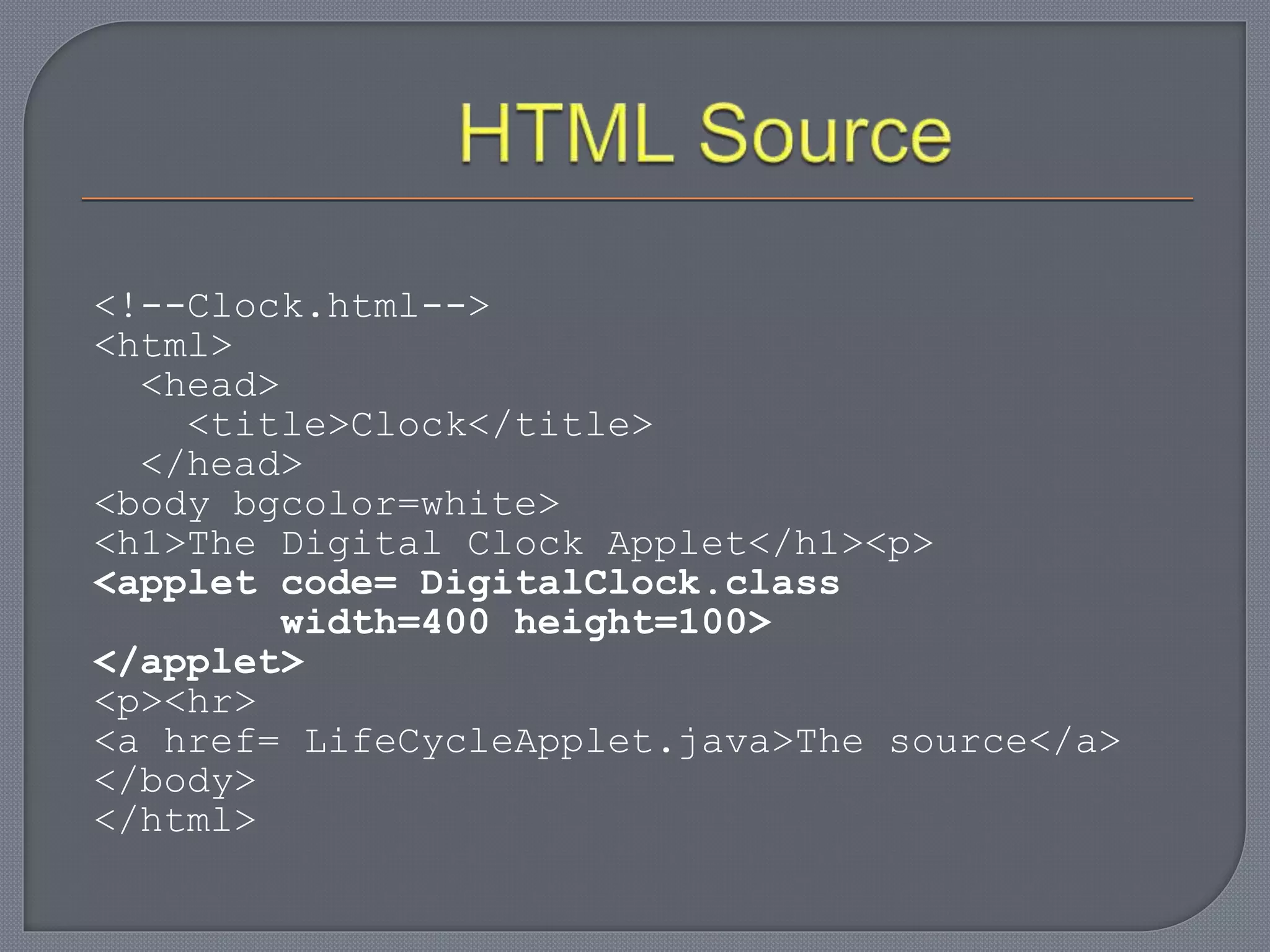 Applet life cycle | PPTX