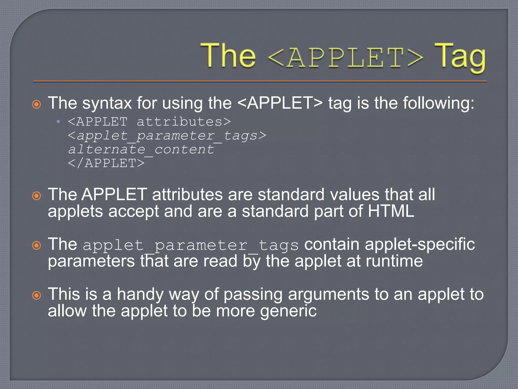 Applet life cycle | PPTX