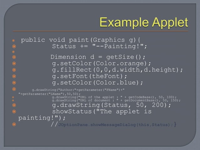 Applet life cycle | PPTX