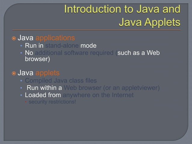 Applet life cycle | PPTX