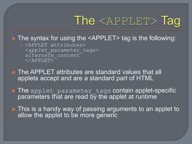 Applet life cycle | PPTX
