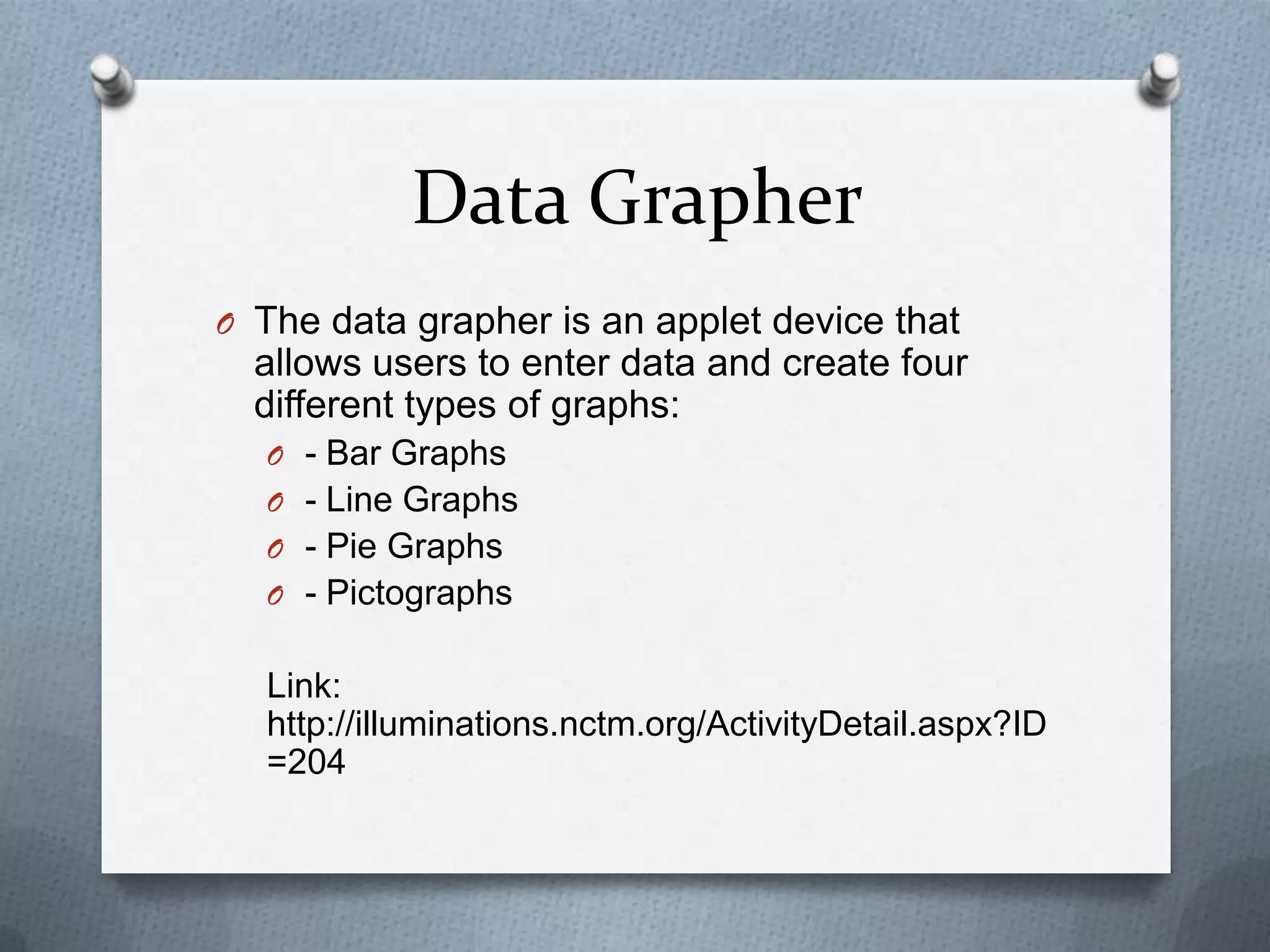Applet Analysis: Data Grapher | PPTX | Technology & Computing