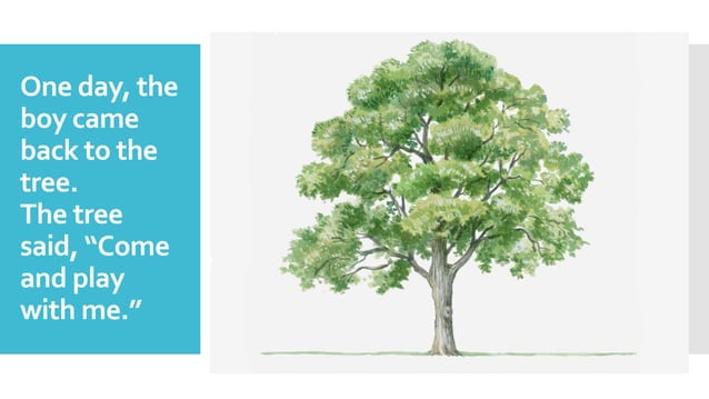 "Apple Tree and A Boy" A Motivational story | PPTX