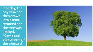 "Apple Tree and A Boy" A Motivational story | PPTX