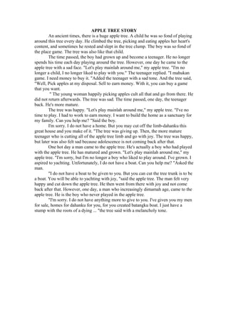 Apple tree story | DOC