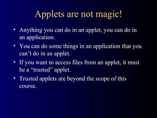 Applets | PPT
