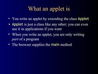Applets | PPT