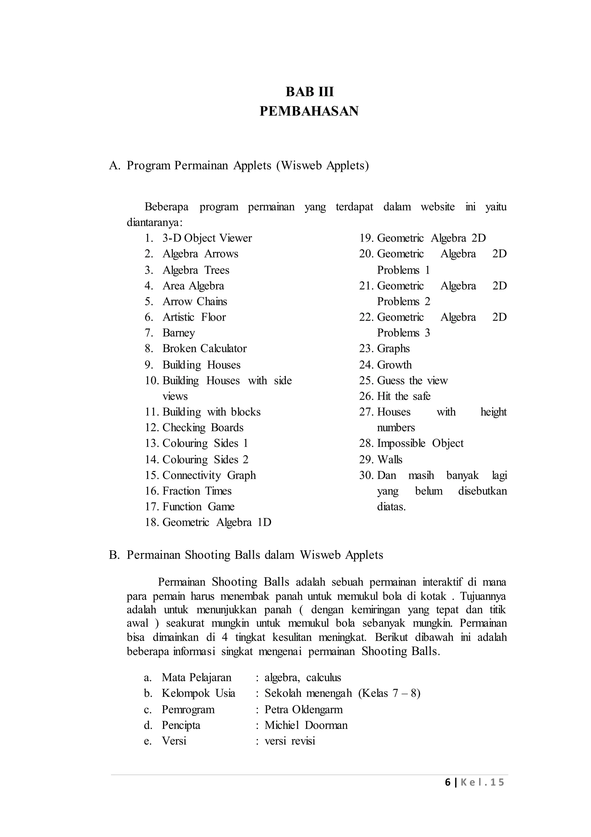 Applets "Shooting Balls" | DOCX