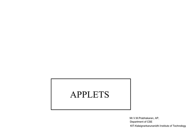 Applets | PDF