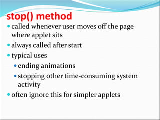 Applets | PPT