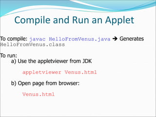 Applets | PPT