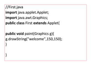 Java Applets | PPTX