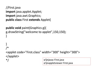 Java Applets | PPTX