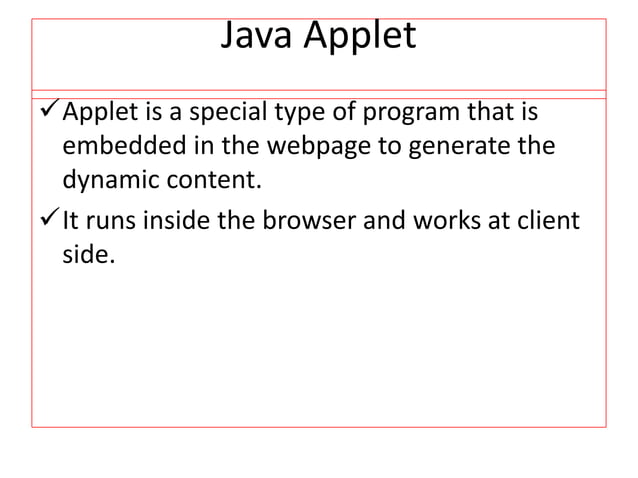 Java Applets | PPTX