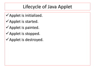 Java Applets | PPTX