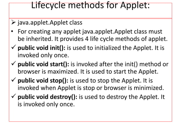 Java Applets | PPTX