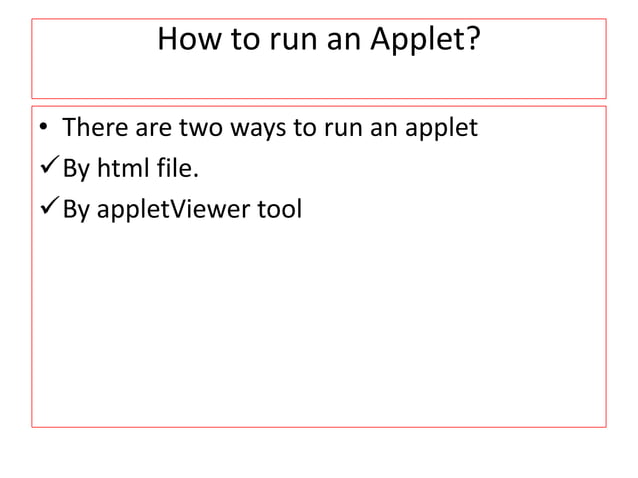 Java Applets | PPTX