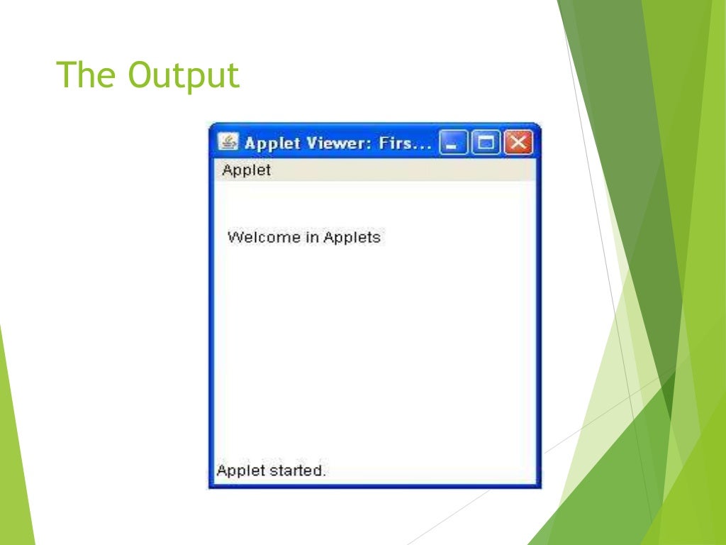 Applets In Java