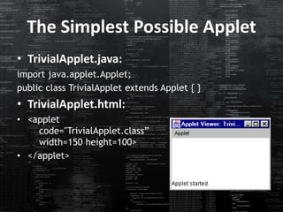 Java Applets | PPT