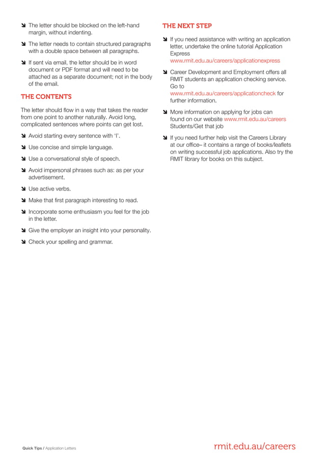 App letters quick tips | PDF