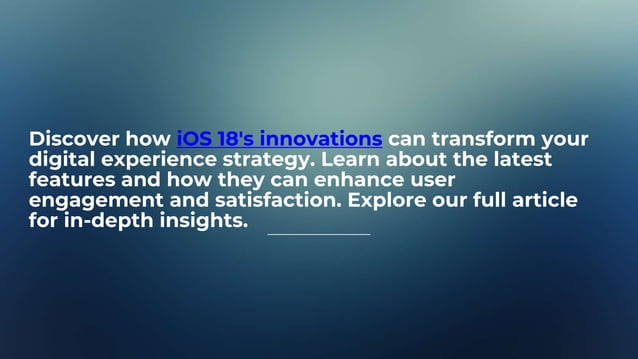 Apple Unveils iOS 18 Redefining the Digital Experience.pptx | Computing | Technology & Computing