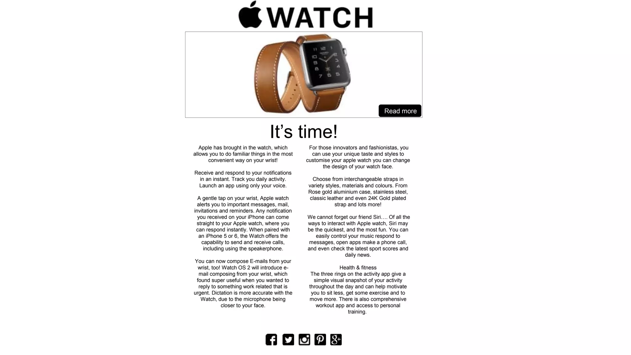 Apple watch | PPTX | Email | Internet