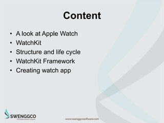 Apple Watch and WatchKit - A Technical Overview | PPTX