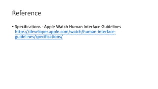 Apple Watch Specifications | PPTX