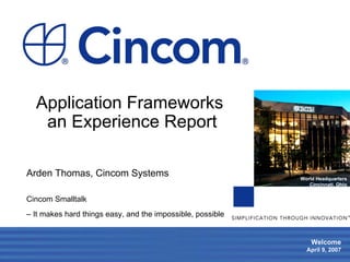 Application Frameworks an Experience Report | PPT