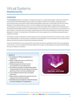 Check Point appliances brochure 2012 | PDF