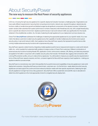 Check Point appliances brochure 2012 | PDF