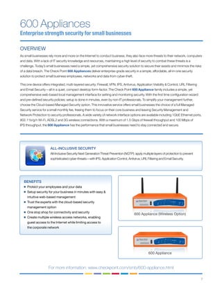 Check Point appliances brochure 2012 | PDF | Technology Industry ...