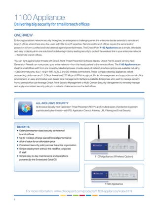 Check Point appliances brochure 2012 | PDF