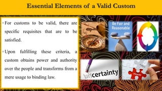 Applicability of Customs in Indian Laws by Madhuparna Ray | PPTX