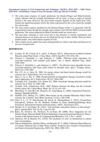 Applicability of mohr coulomb and drucker prager models for assessment ...