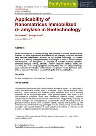Applicability of Nanomatrices Immobilized - amylase in Biotechnology.pdf