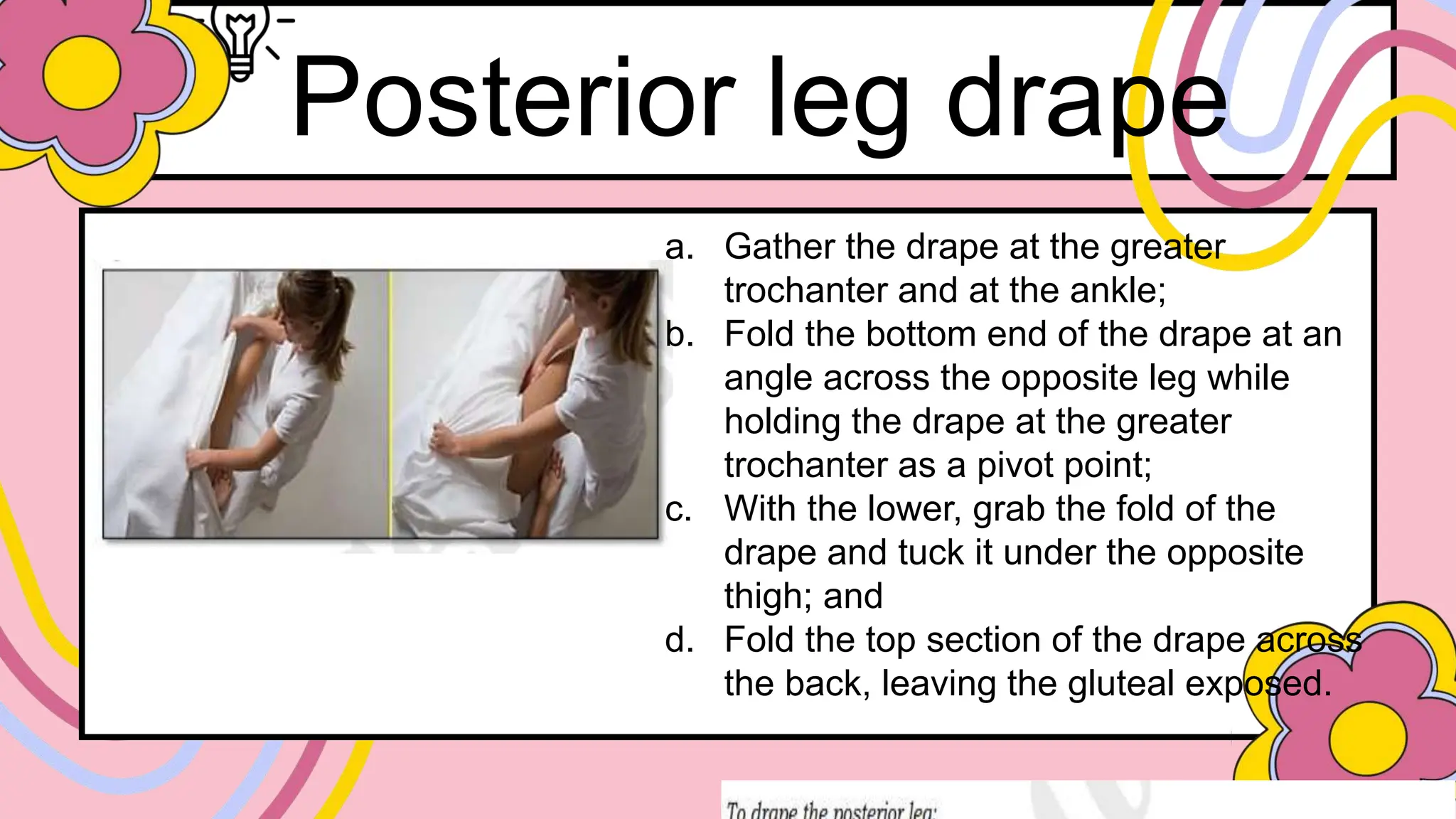 Applicatiion Of Draping In Wellness Massage Pptx