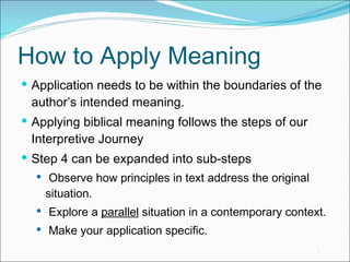 Meaning and Application | PPT