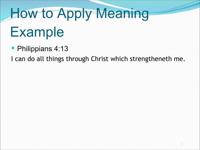 Meaning and Application | PPT