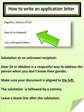 How to write an application letter | PPTX