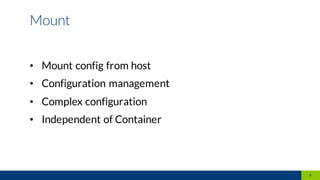 Application configuration in containers | PPT