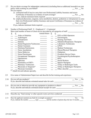 Professional Liability Insurance Application for Allied and ...