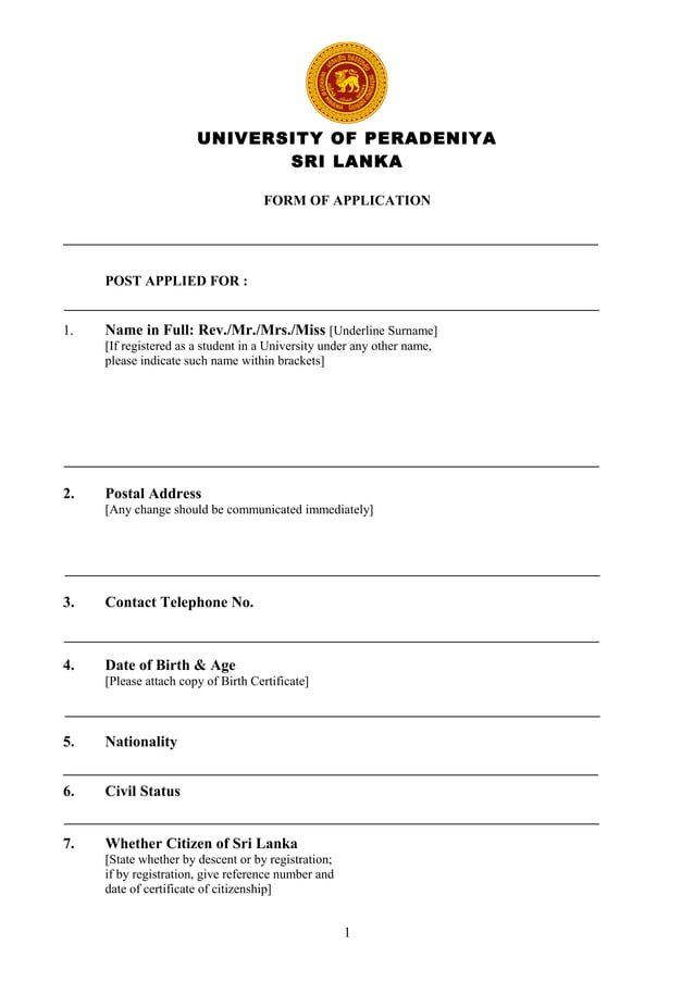 Application form-214 | PDF
