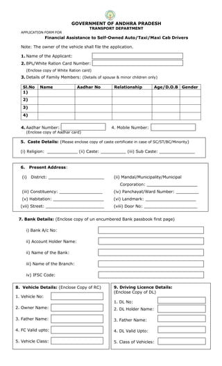 Application form-for-financial-assistance-to-self-owned-auto-taxi-maxi ...