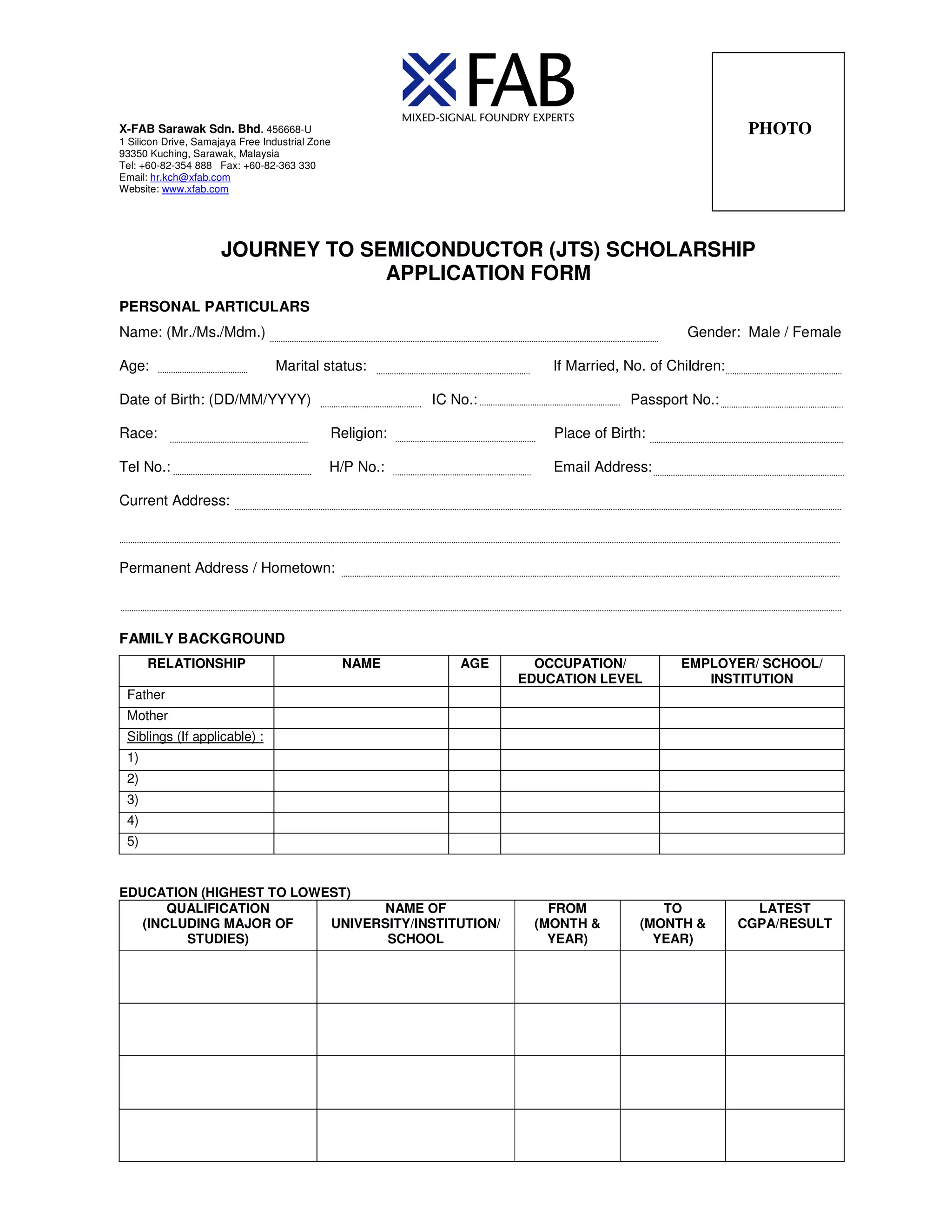 JTS Application Form | PDF