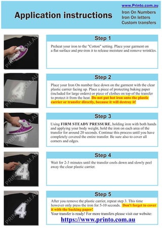 How to apply Iron On Numbers and Letters | PDF