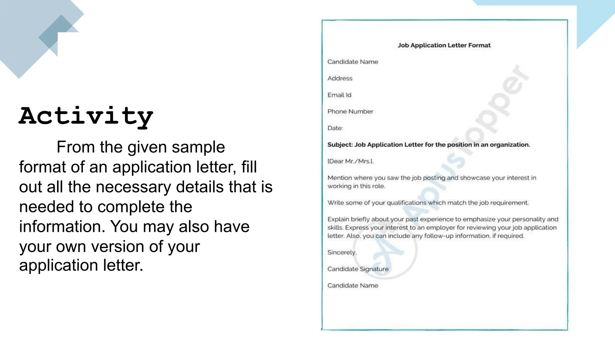 application-letter, What is it and how do we get to use it | PPT