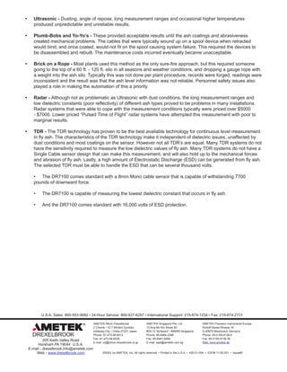 Application note: Problems with continuous fly ash level measurement | PDF