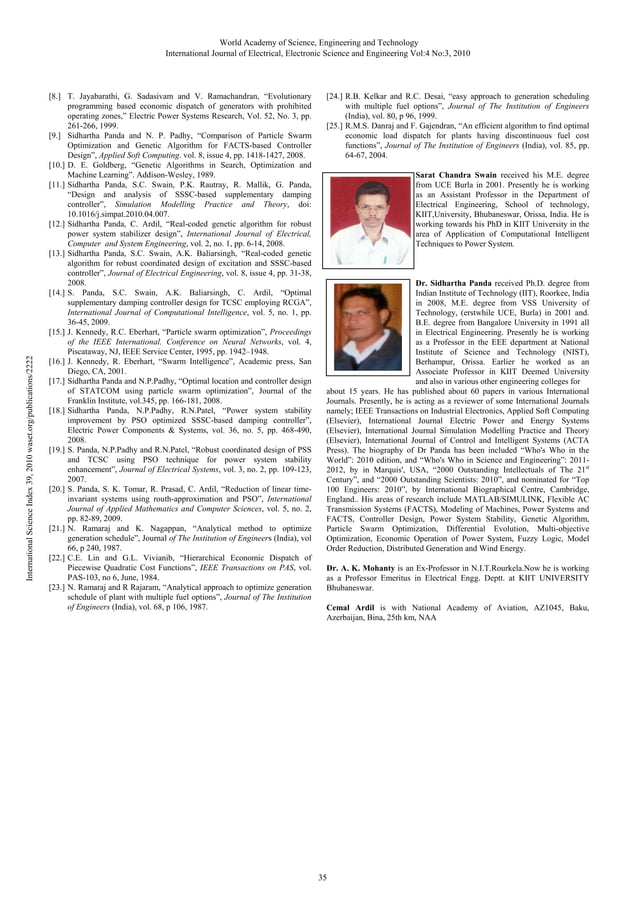 Application Of Computational Intelligence Techniques For Economic Load Dispatch Pdf